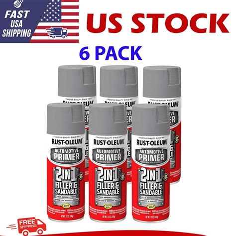 Rust Oleum Automotive 2 In 1 Filler And Sandable Primer Spray 12 Oz