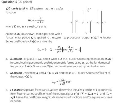 Solved TH COS Question 5 20 Points 20 Marks Total An LTI Chegg Com