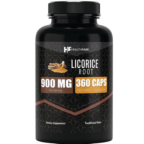 Licorice Root Capsules 900 Mg 360 Capsules Healthfare Licorice Root Capsules 900 Mg 360 Capsules Healthfare