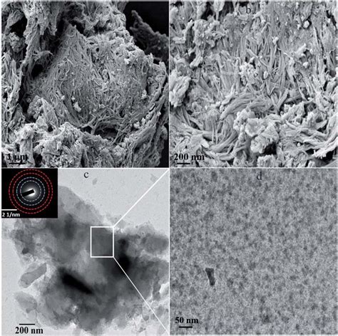 A And B Fesem Images And C And D Hrtem Images Inset Saed Pattern Download Scientific