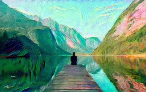 Calm Digital Art By Aksy The Ai Artist Fine Art America