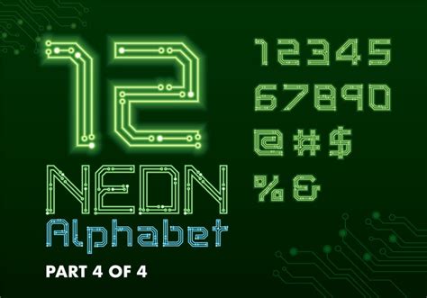 Printed Circuit Board Font Computer Technologies Vector Image