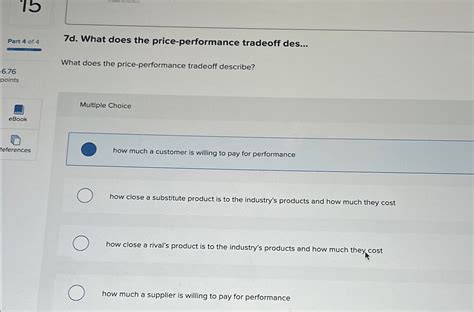Solved Part 4 ﻿of 47d ﻿what Does The Price Performance