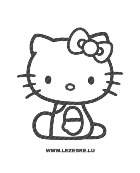 Sticker Autocollant Carbone Deco Hello Kitty Assis