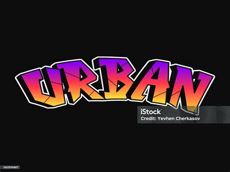 도시 단어 트리피 사이키델릭 그래피티 스타일 문자 벡터 손으로 그린 낙서 만화 로고 도시 일러스트레이션 재미있는 멋진 트리피