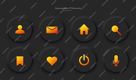premium vector set of buttons for user interface design in black with