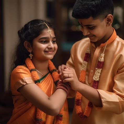 Premium Photo Indian Sister And Brother During Happy Raksha Bandhan