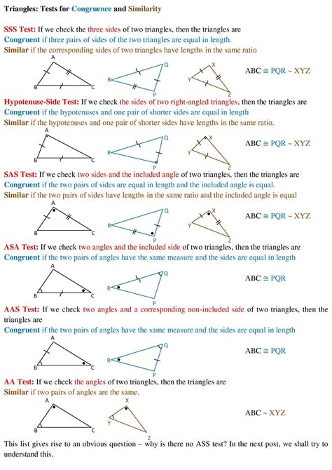 Identifying Congruent Triangles Worksheet