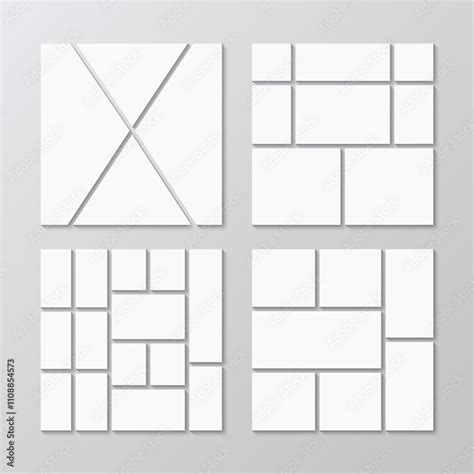 Photo Gallery Banners Scrapbook Layouts Template Empty Portfolio