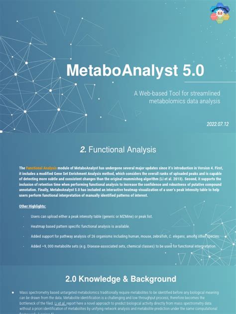 2 functional analysis pdf metabolomics information science