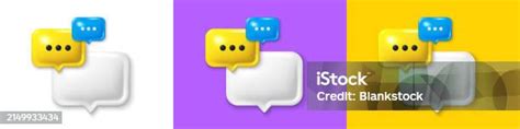 3d 채팅 말풍선 아이콘 세트입니다 말풍선 텍스트 채팅 상자 대화 상자 아이콘을 말합니다 줄임표와 3d 그룹 채팅 벡터 3차원 형태에 대한 스톡 벡터 아트 및 기타 이미지