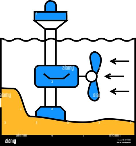 Stream Energy Tidal Power Icon Color Illustration Stock Vector Image And Art Alamy