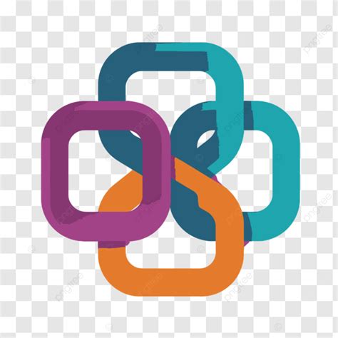 The Icon Of An Abstract Multi Colored Circle Vector A Simplistic Colorful Icon Of Links On A