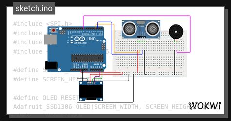 Project HC SR OLED Display Wokwi ESP STM Arduino Simulator