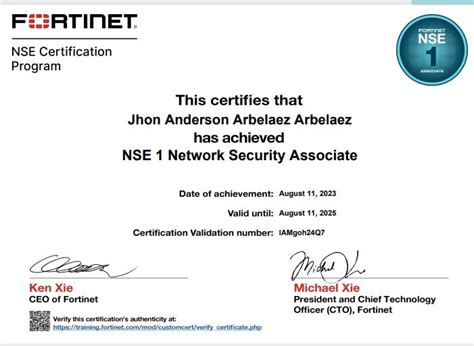 Certificaciones Aprobadas Por Fortinet Nse 1 Y 2 A Seguir Trabajando Y