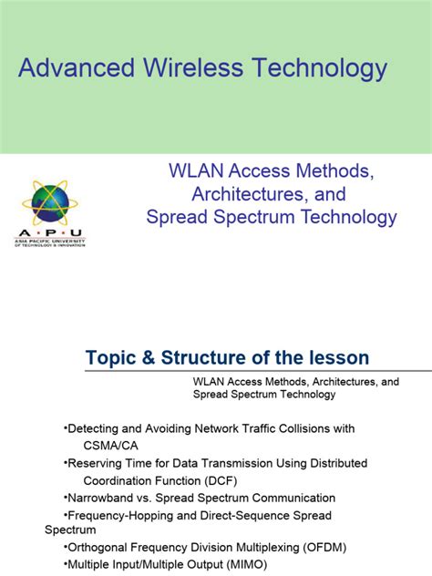 05 Awt Wlan Access Methods Architectures And Spread Spectrum