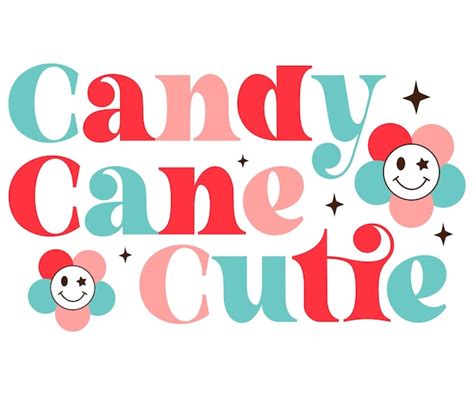 Premium Vector Candy Cane Cutie Quote Lettering With White Background