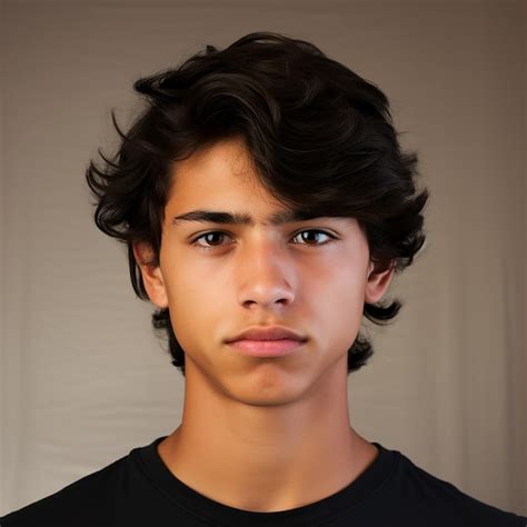 Year Old Hispanic Male Teen With Dark Hair Premium Ai Generated Image