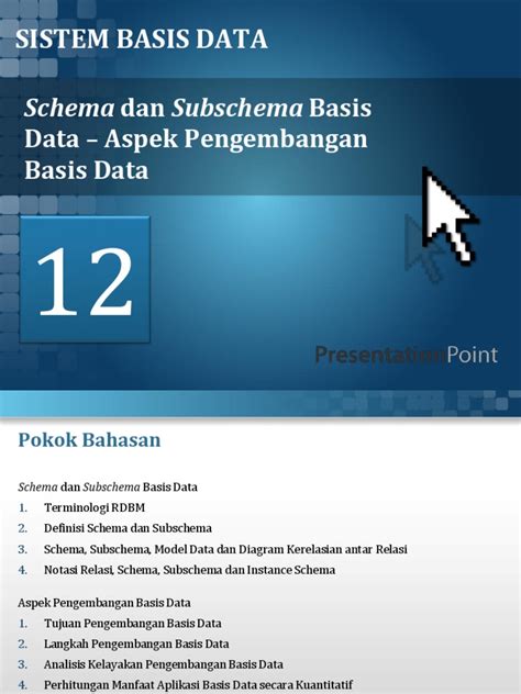 Sbd 12 Schema Dan Subschema Basis Data Aspek Pengembangan Basis Data Pdf