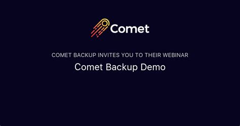 Comet Backup Demo Comet Backup