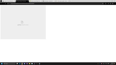Powerbi Desktop Showing Power Bi Report In Html Using Returns Name Refused To Connect