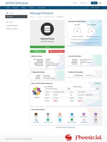 Hetzner Cloud Automation V20232 For Whmcs Nulled Whmcs Phoenixlol