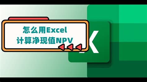 怎么用excel计算净现值 Npv Net Present Value Youtube