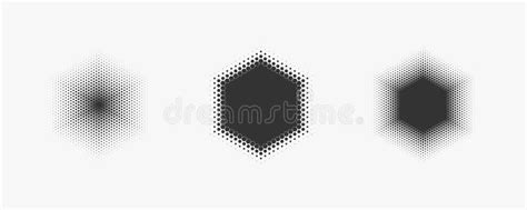 hexagonal halftone pattern stock illustration illustration of frame