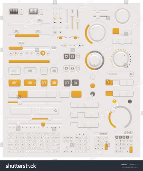 vector electronic user interface design elements stock vector royalty