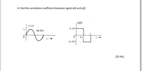 Solved 4 Find The Correlation Coefficient Between Signal