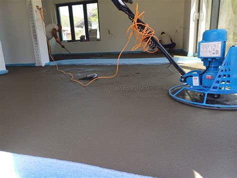 Машинна циментова замазка Строителни услуги София Полагане на машинна циментова замаз