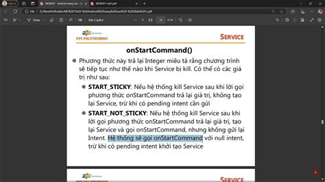 android nâng cao onstartcommand youtube