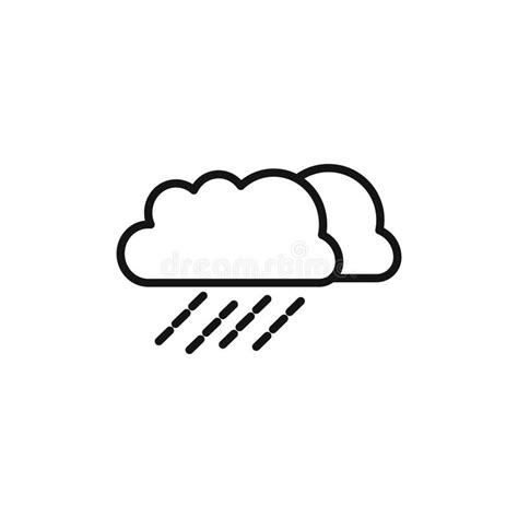 Rain And Cloud Icon Logo Sign Vector Outline Stock Illustration Illustration Of Direction