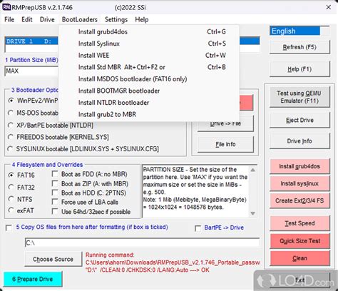 Rmprepusb Screenshots