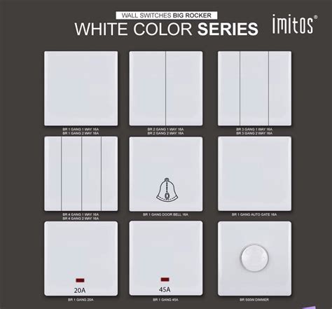 IMITOS SIRIMSWITCH SWITCHES SOCKET 1 2 3 4 GANG 1 2 WAY TV TEL BELL UNIVERSAL SUIS SOCKET AIR