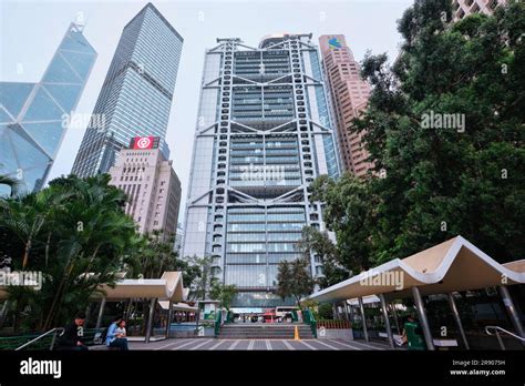Hong Kong April 24 2023 The Hsbc Main Building Headquarters Of The Hsbc Limited In Central
