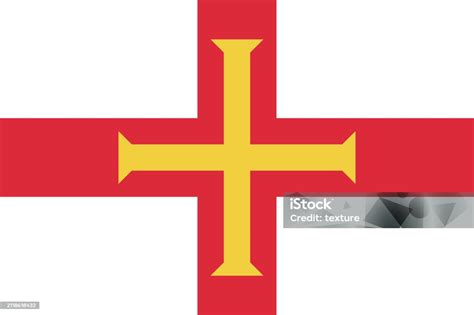 건지 국기 표준 크기 공식 비율입니다 직사각형 플래그입니다 표준 색상 플래그 아이콘입니다 디지털 일러스트레이션 컴퓨터 일러스트레이션 벡터 일러스트 레이 션입니다 개념에 대한