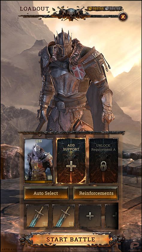 Concept UI And Art Of RPG Game For Mobile Behance