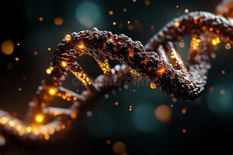 A Richly Detailed Image Of A Genetic Mutation Occurring In A Strand Of