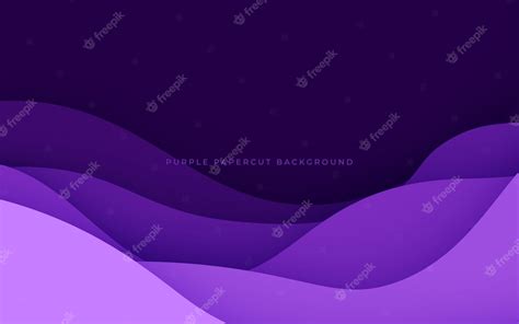 Premium Vector Abstract Purple Color Dynamic Wavy Overlap Layers Papercut Background Eps10 Vector