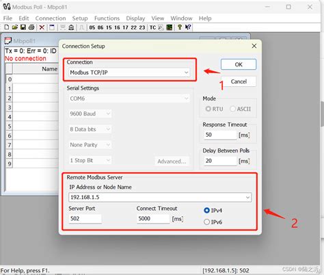 使用ModbusPoll和ModbusSlave软件调试Modbus TCP通信 CSDN博客