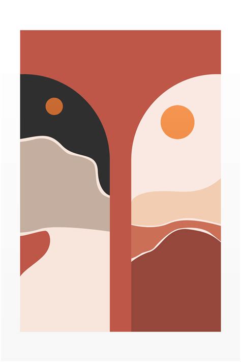 Boho Background Illustration Abstract Landscape Background 35534050 Vector Art At Vecteezy