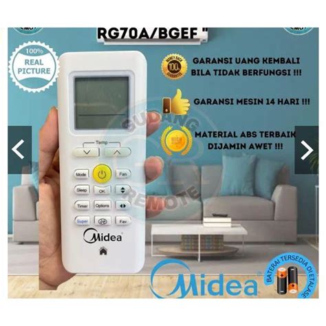 Jual REMOTE AC MIDEA RG70A BGEF Shopee Indonesia