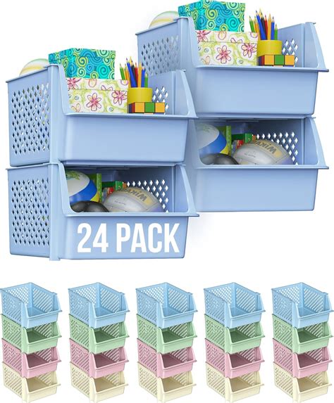 Skywin Plastic Stackable Storage Bins For Pantry
