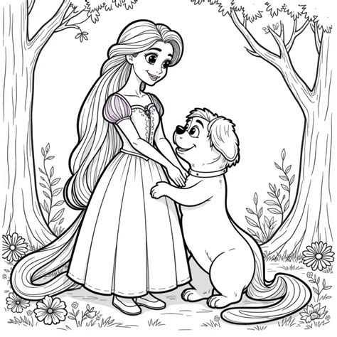 Rapunzel And Pascal Coloring Pages 2025