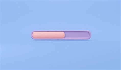 3d rendering of loading bar icon on background