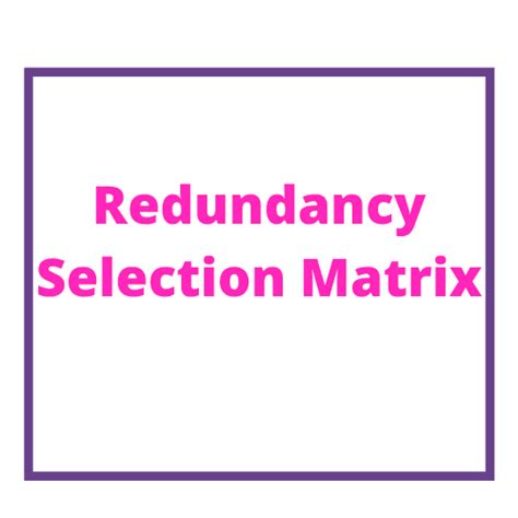 Redundancy Scoring Selection Matrix Heartbeat Hr