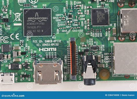 Microchip Of The Electronic Control Unit Cpu Chipset On Printed