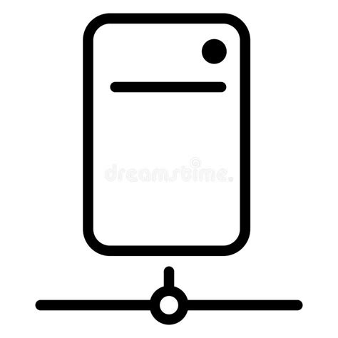 Server Line Icons Collection Host Node Machine Platform Computer