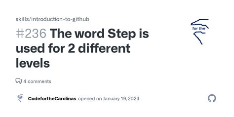 The Word Step Is Used For 2 Different Levels · Issue 236 · Skills